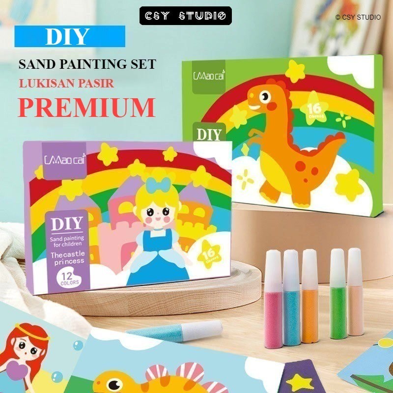 Set Sand Painting For Kids Sand Art Mainan Pasir Kanak Kanak Set Murah ...