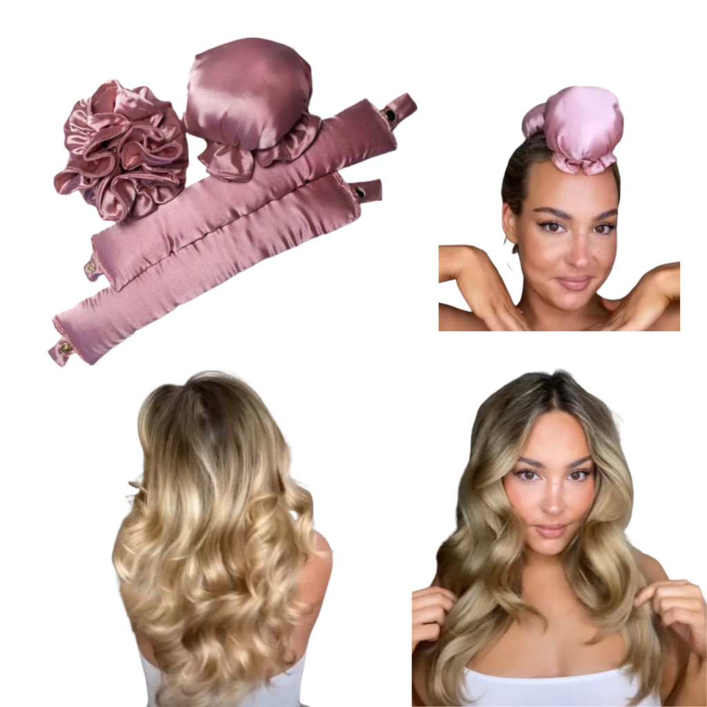 Mini Satin Curling Iron Kits (Heatless Curver)(Curling Rod) Heatless ...