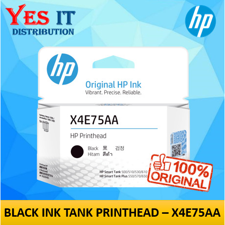 HP X4E75AA Black Inktank Printhead (For HP Smart Tank: 500,600,700,6000 ...