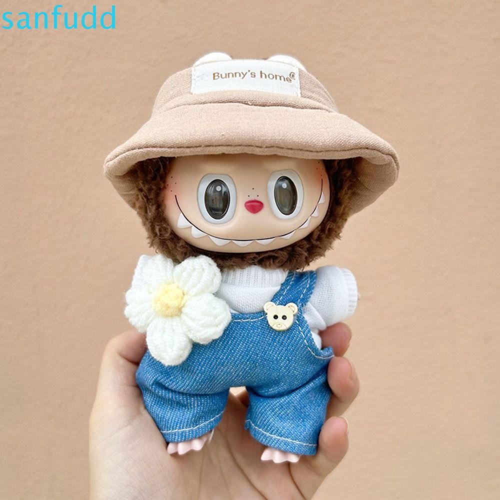 SANFUDD 17cm Labu Doll Clothes, Suspender Pants Doll Decoration Labubu ...