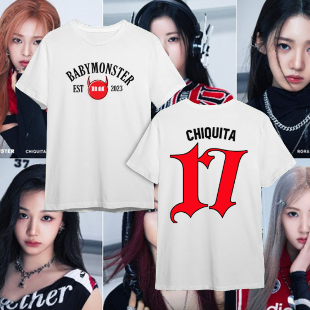BabyMonster T-shirt Ruka Pharita Asa Ahyeon Rami Rora Chiquita Print ...