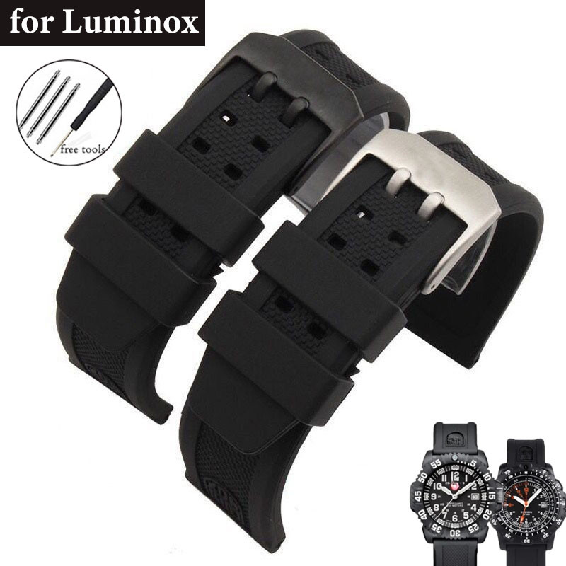 23mm Silicone Watch Strap for Luminox 3051 3150 3080 8800 Rubber ...