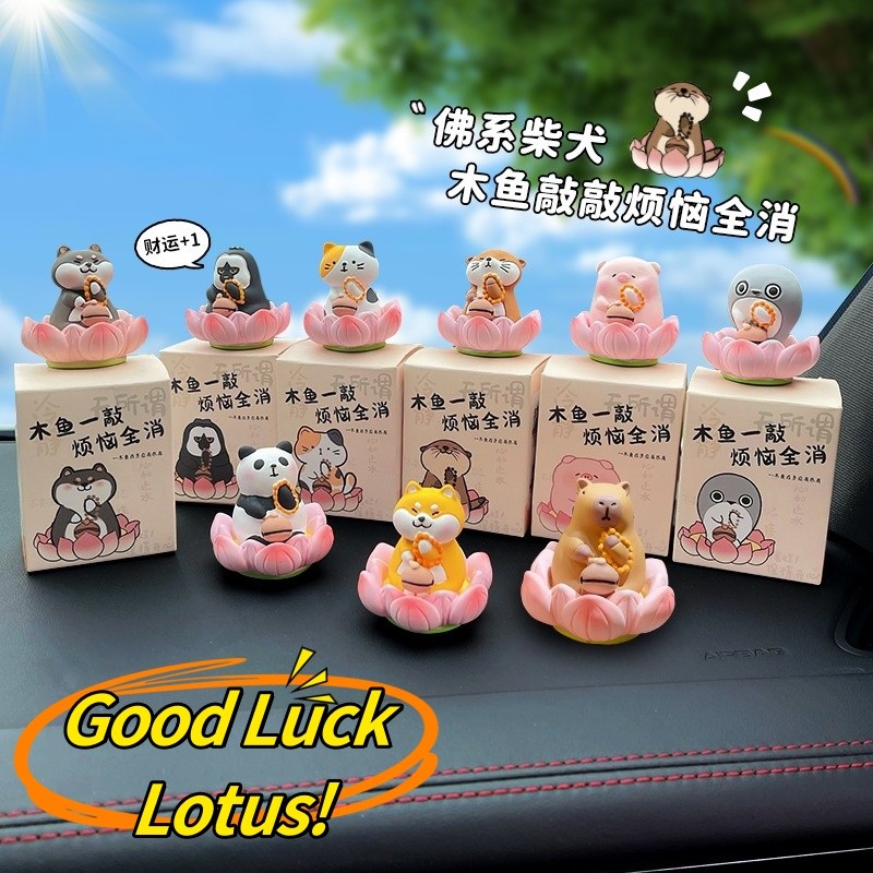 Good Luck Lotus Ornament Capybara Animal Desktop Outdoor Craft Unique ...