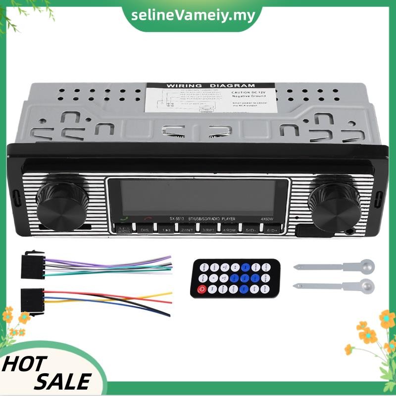 Bluetooth Vintage Car Radio MP3 Player Stereo USB AUX Classic Car ...