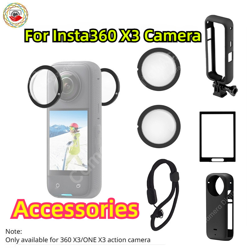 For Insta360 X3 Sticky Lens Guards Lens cap Mini Storage Bag Protective ...