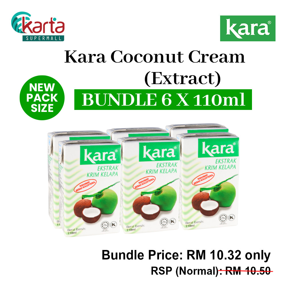 Kara Coconut Cream (Extract) 110ml x 6 units | Shopee Malaysia
