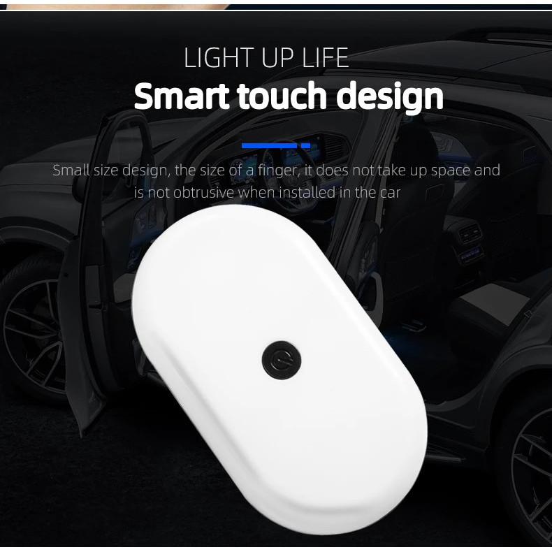 LED Car Interior Reading Light Car Roof Dome Lamp Rechargeable USB ...