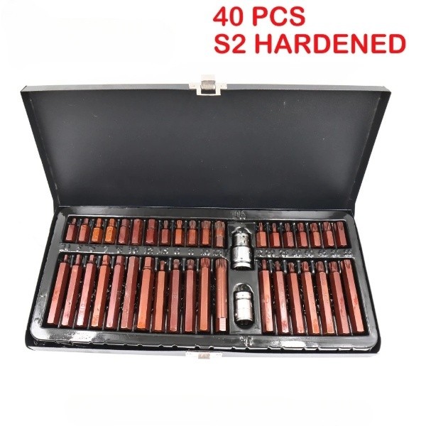 40pcs Bit Set S2 Material Hex Spline Torx 28mm 3mm (M) | Shopee Malaysia