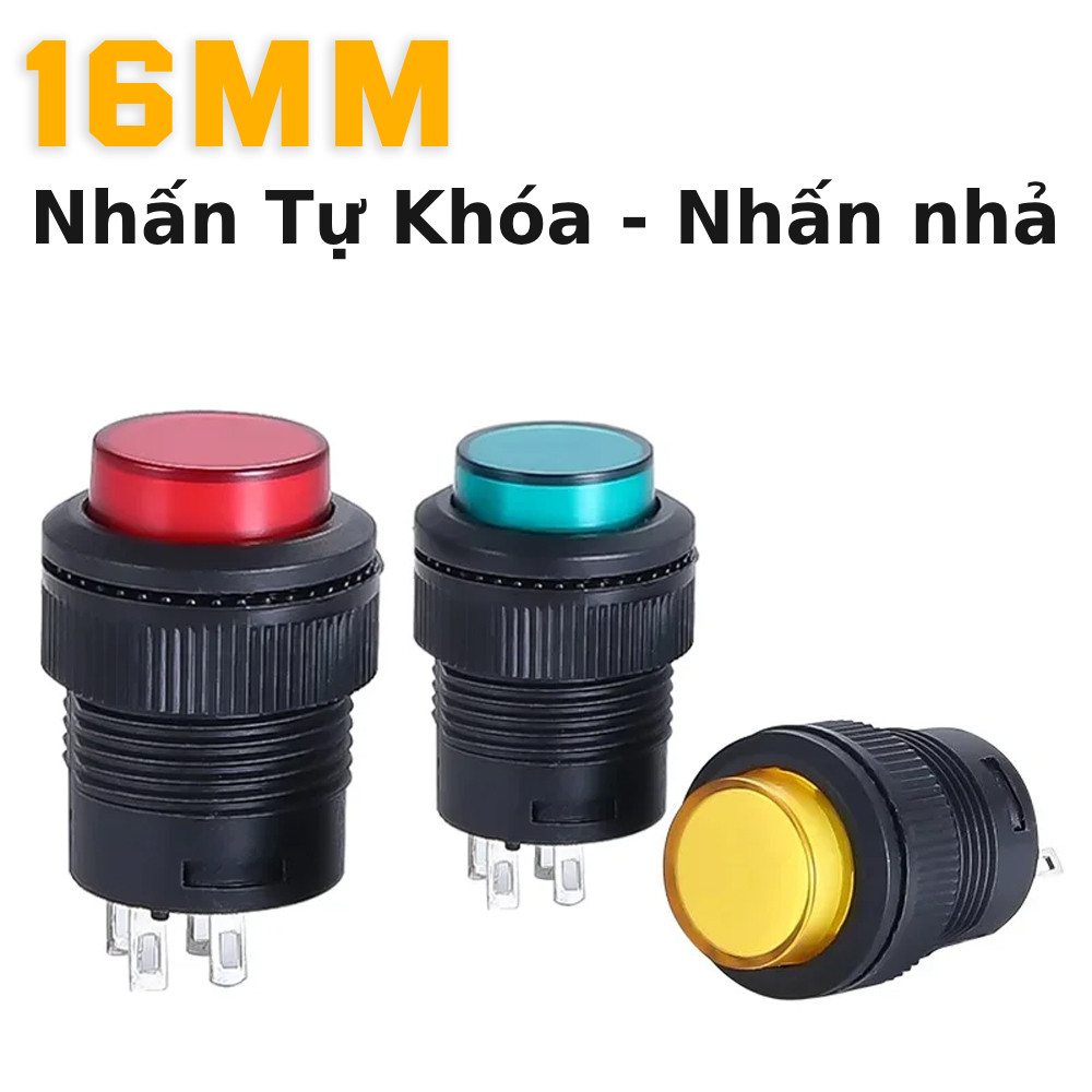 Self-locking On/Off switch button 16mm On/Off, Reset, Exit with LED ...