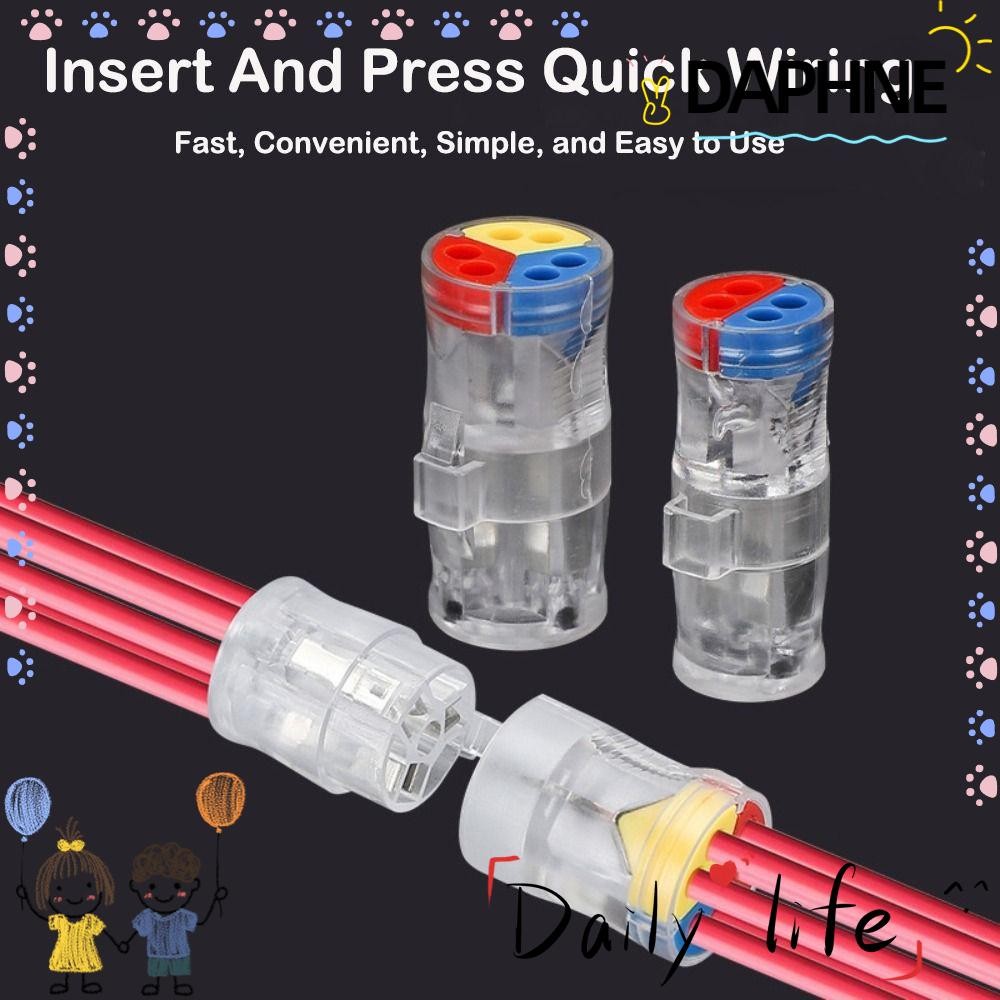 DAPHNE-HOME Wire Connector, Mini Docking Type Quick Terminal Block ...