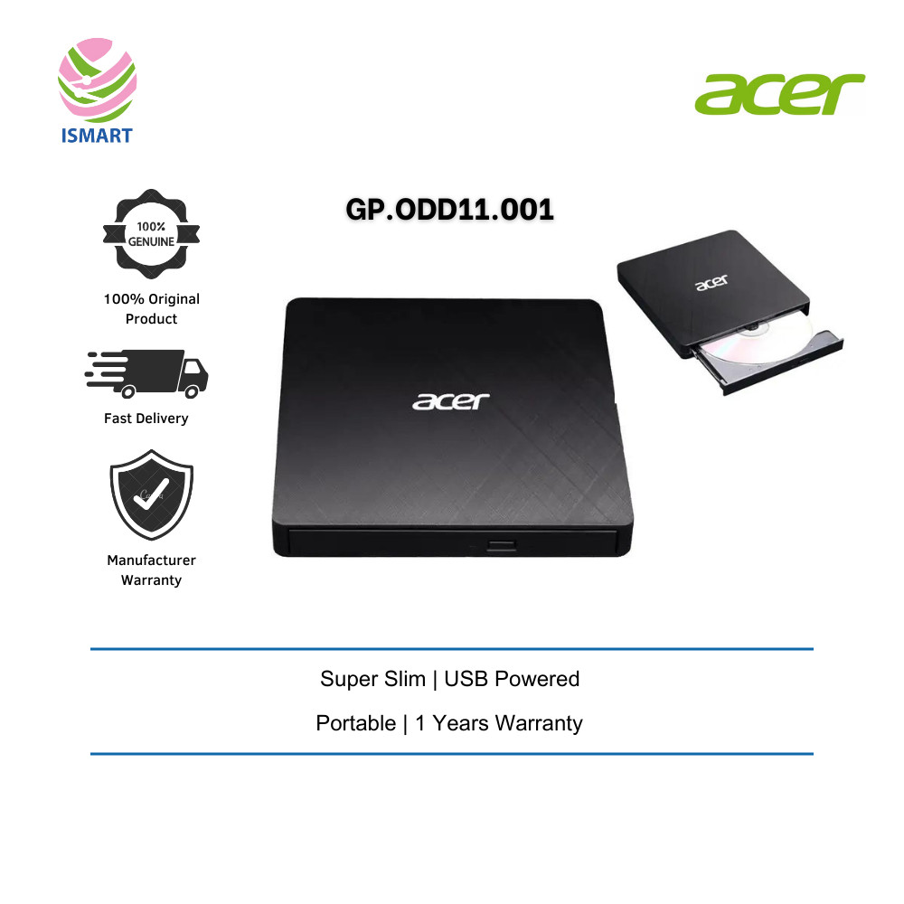 Acer USB Ultra Slim Optical Drive ODD030 (GP.ODD11.001) | Shopee Malaysia