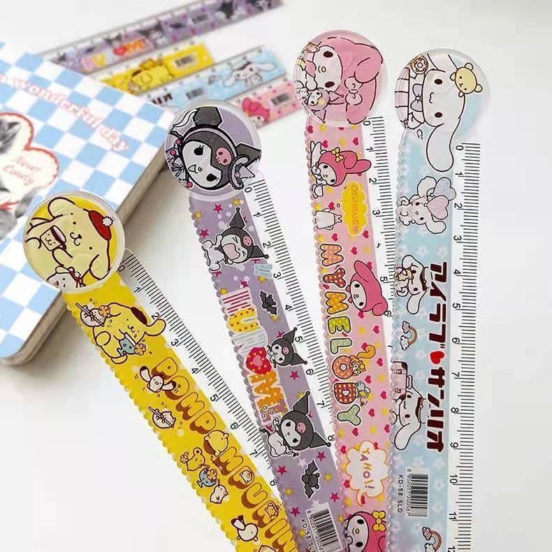 Sanrio Ruler 15cm Cute Cartoon Student Ruler Drawing Measuring Ruler ...