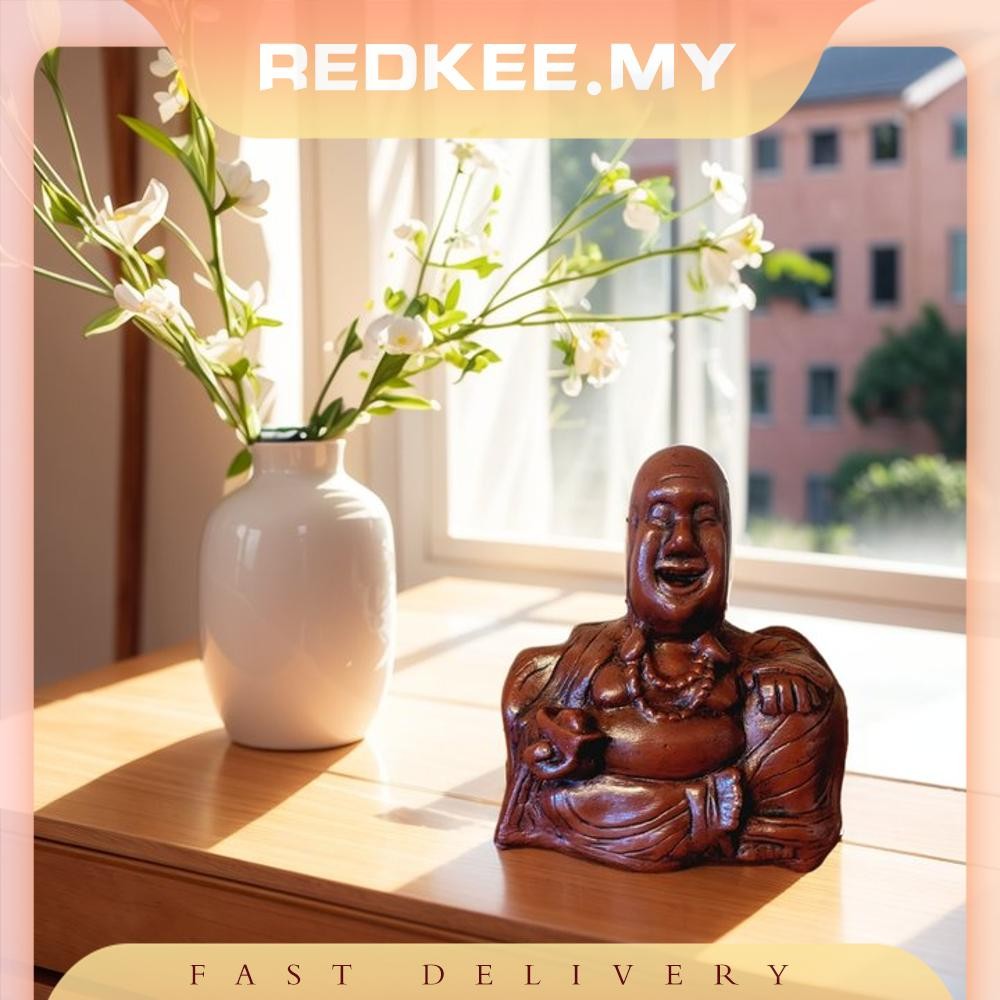 [Redkee.my] Resin Buddha Ornament Middle Finger Laughing Buddha Statue ...