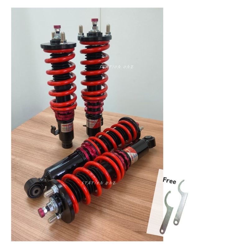 Honda Civic SR4 (EG) Monotube Soft Hard Height Adjustable Absorber Kit | Shopee Malaysia