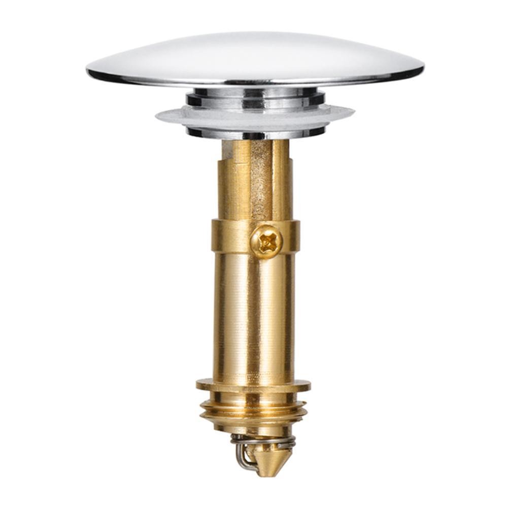 Chrome Easy Pop Up Basin Waste Bathroom Sink Push Button Bath Plug ...