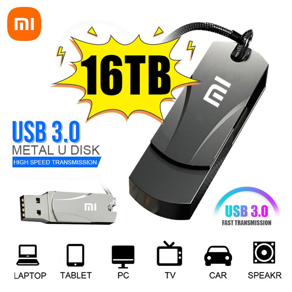 Xiaomi 3.0 USB Flash Drivers 16TB 8TB 4TB 2TB 1TB Metal High Speed Pendrive Portable Stick Flash ...