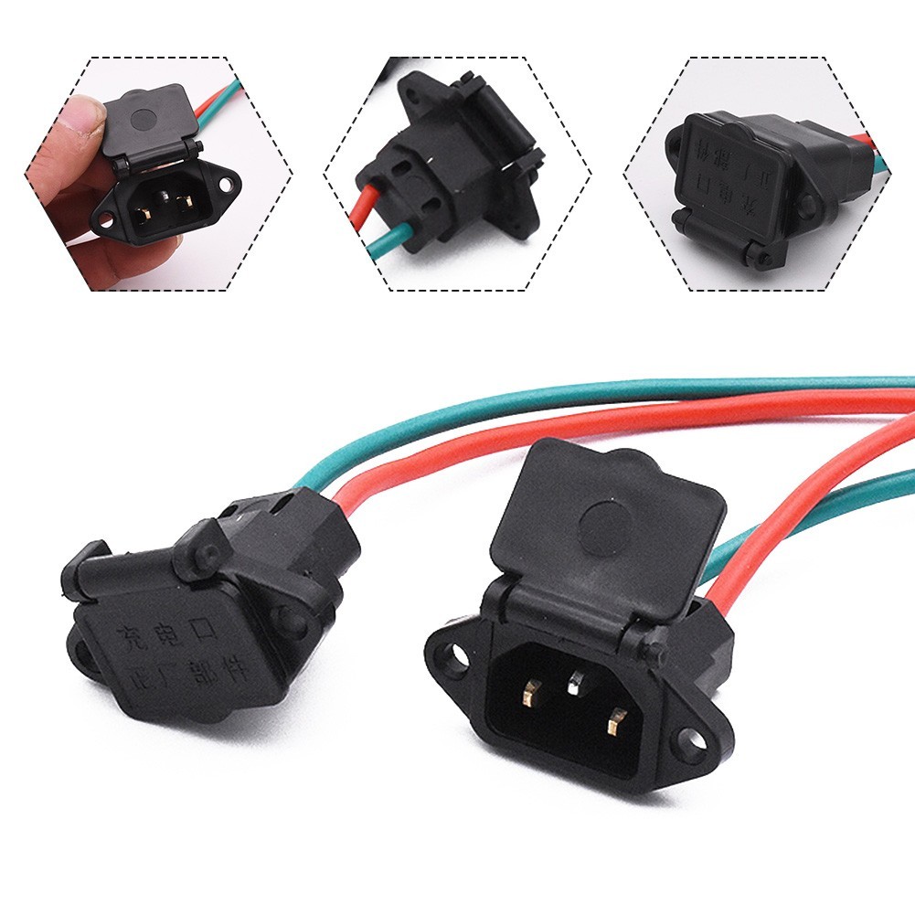 Electric Scooter Vehicle Charging Socket E-bike Car Plug Cable Wire ...
