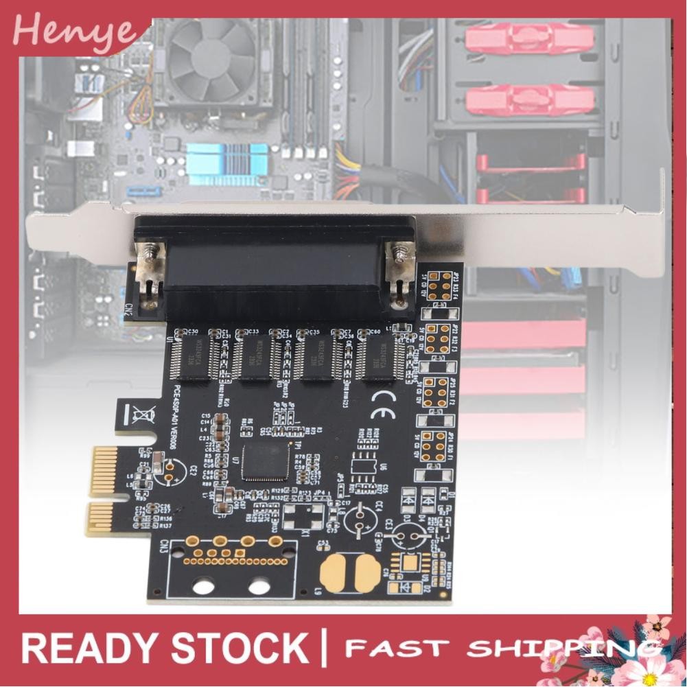 Henye PCI Express Serial Card PCIe Expansion High Speed 4 Port DB9 R232 ...