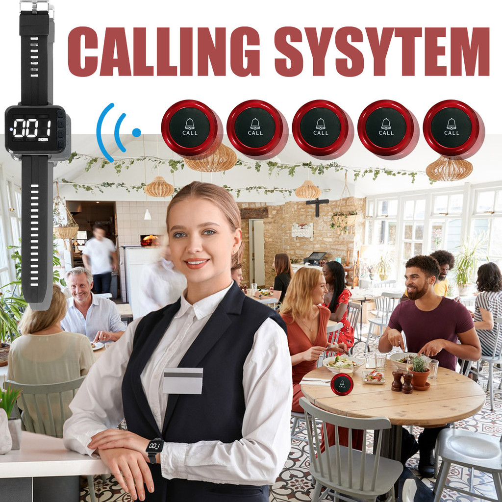 Restaurant Pager Waiter Wireless Calling Order Call Bill Button for ...