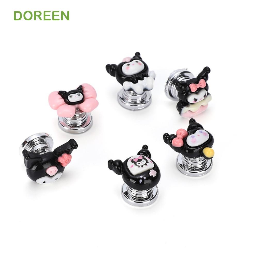 DOREEN Cartoon Toilet Button, Cute Water Tank Buttons Kuromi Toilet ...