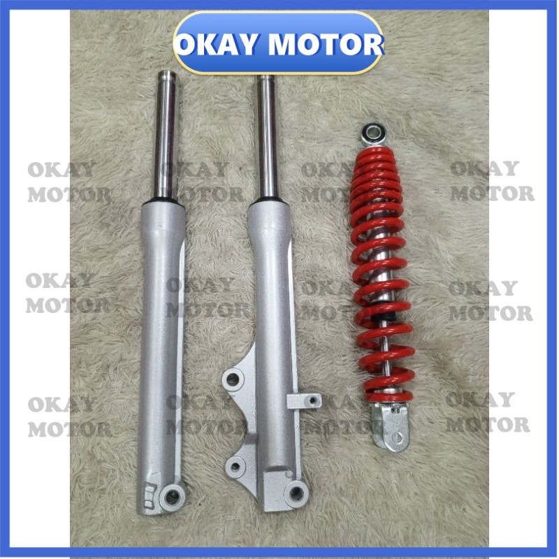 YAMAHA EGO LAMA FIRST MODEL FRONT FORK SET ASSY DEPAN ABSORBER BELAKANG ...