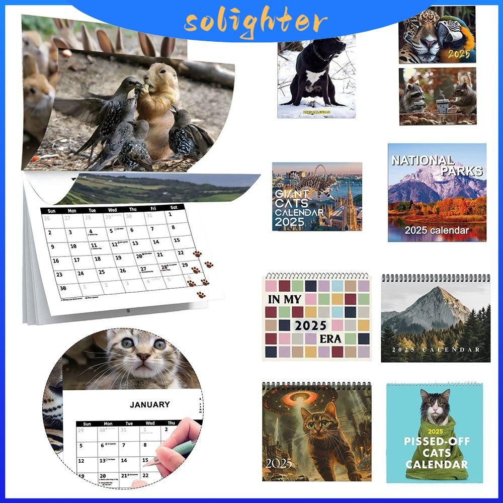 SOLIGHTER 2025 Calendar, Natural Animals Dogs Pooping Dogs Pooping ...