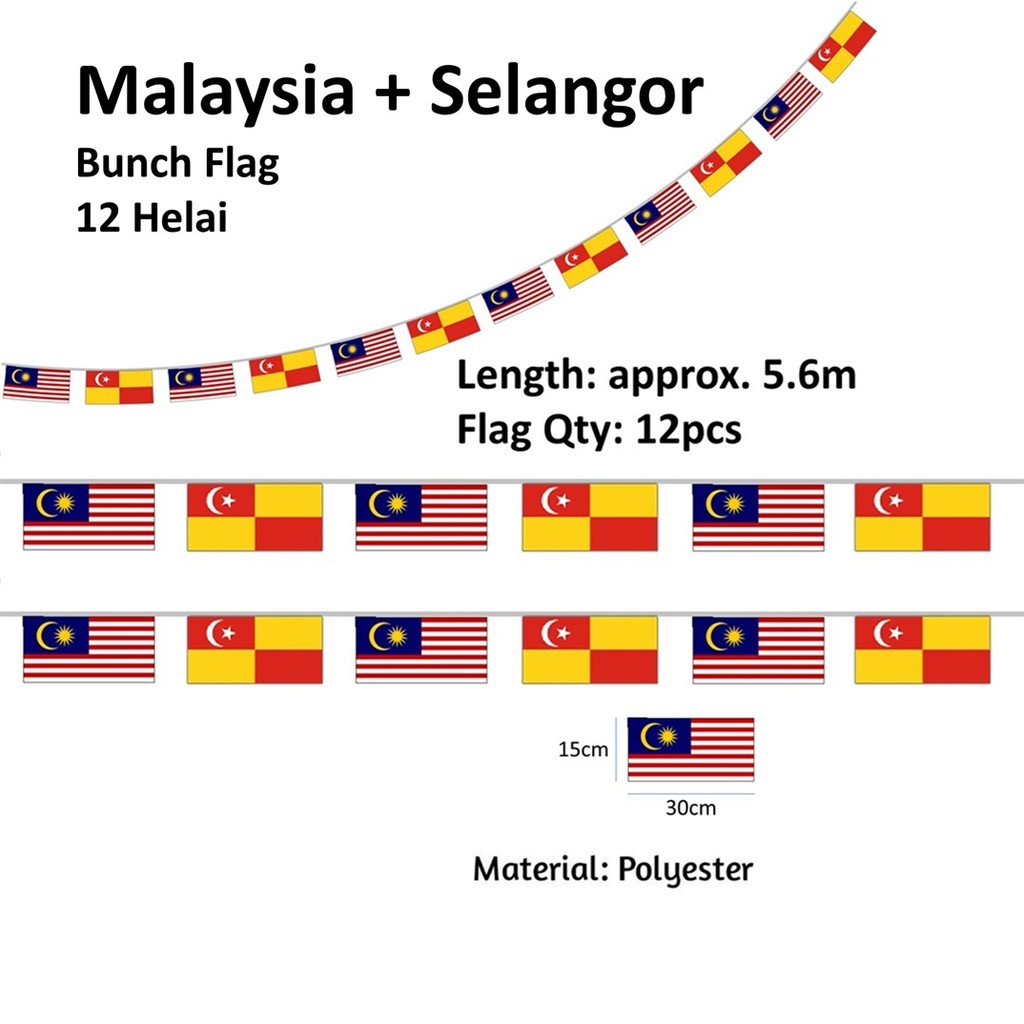 Malaysia Bunch Flag All States Bunch Flag Bendera Kecil Malaysia ...
