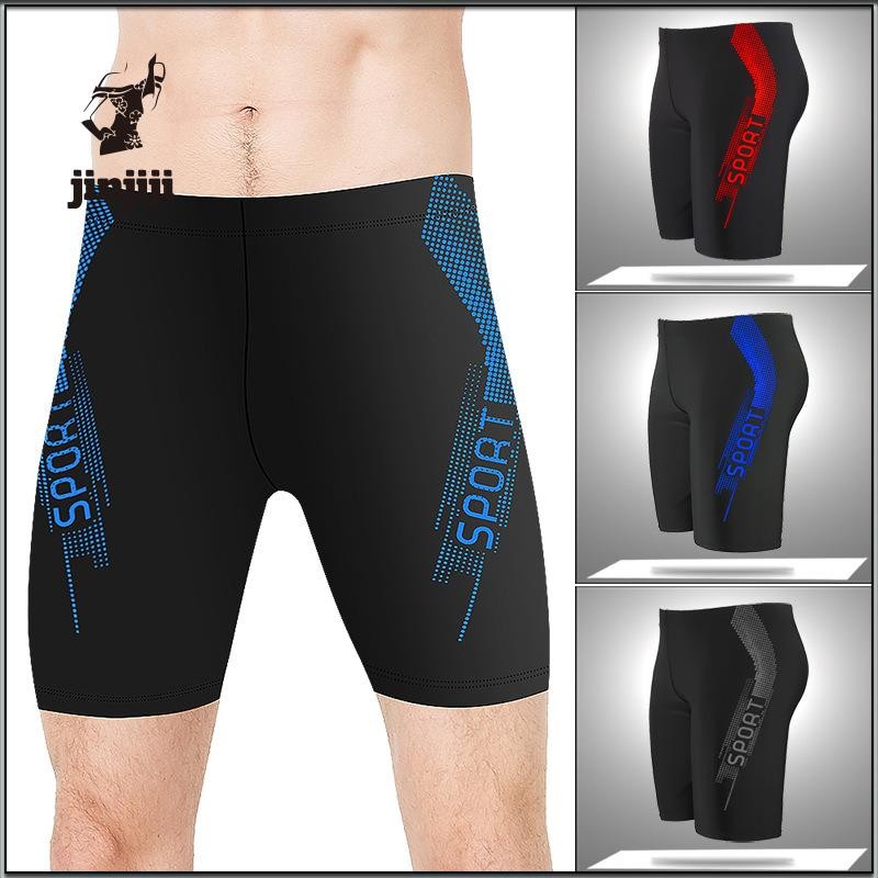 Swimming Trunk Knee-Length Swimsuit for Men Short Swimwear for Diving ...