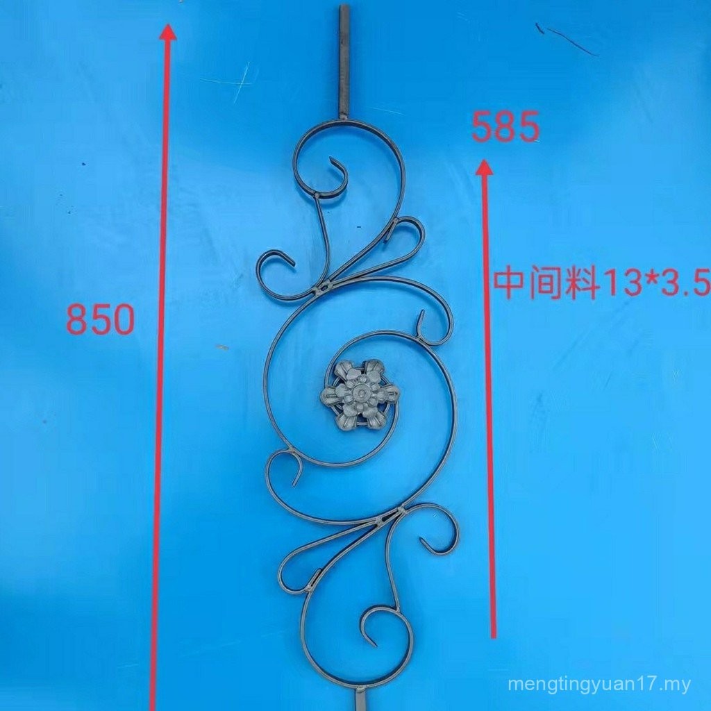 Wrought Iron European Stair Column Flower Armrest Guardrail Decoration ...