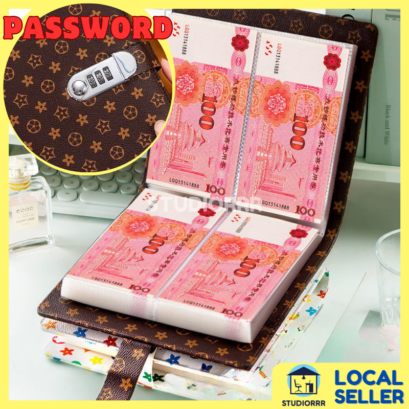 100DAYS Money Savings Challenge Book Binder Budget Planner PU Leather ...