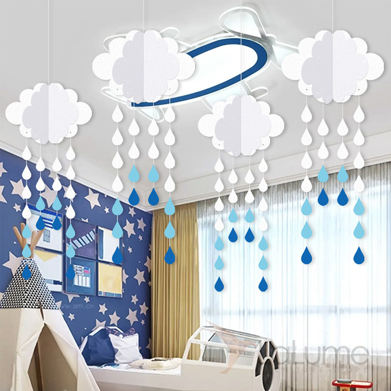 Ntmy 3pcs Cloud Rain Decoration Props for Stage Party Children's ...