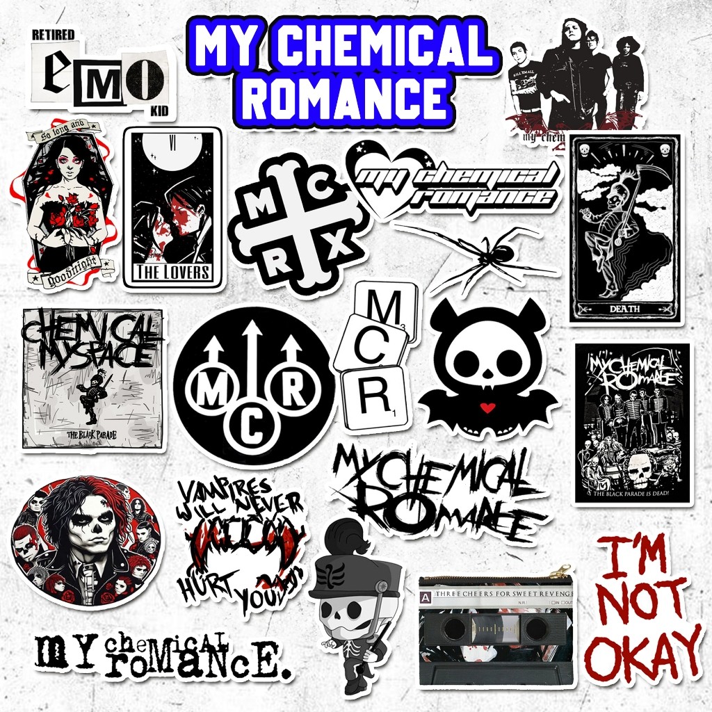MY CHEMICAL ROMANCE MCR Band Sticker | Waterproof, Anti-Fade, Fund ...