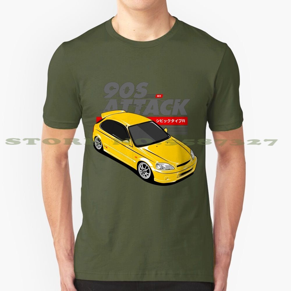 Civic Ek9 90S Attack Vintage Gildan Cute Type R Ef Jdm Japan Car ...
