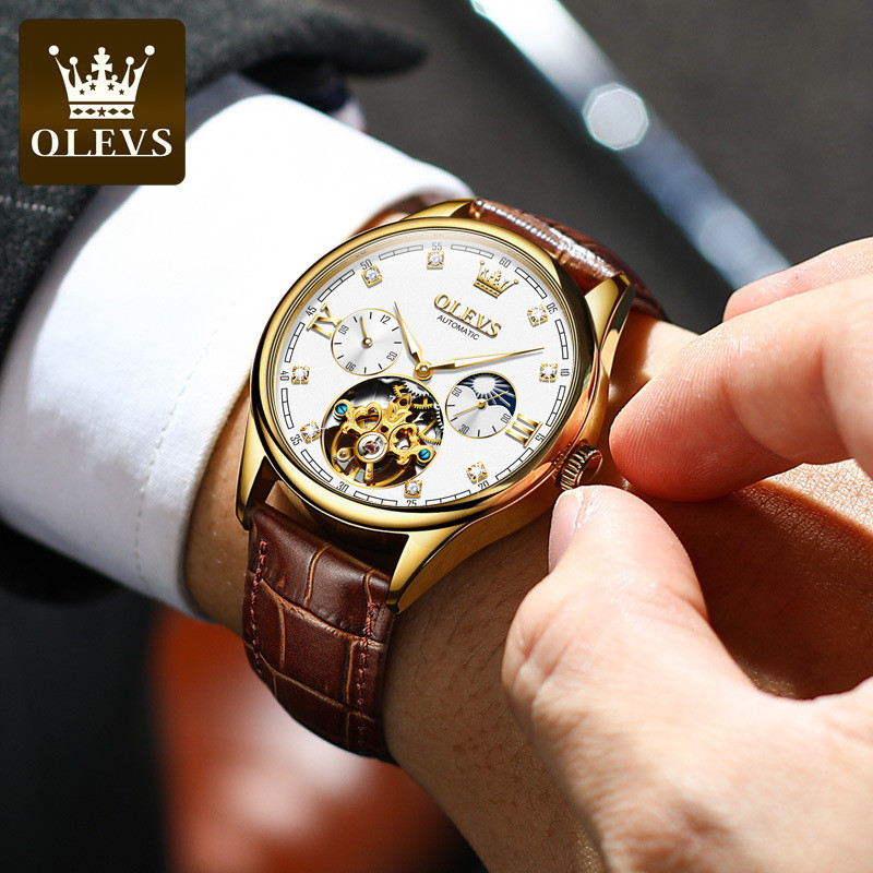 Olevs Watch 3601 (100% Genuine+Free Original Box) Hollow Waterproof ...