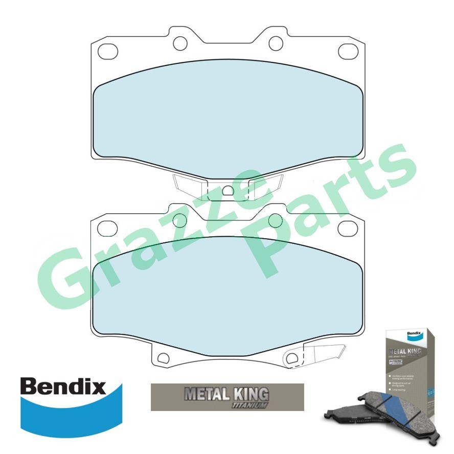 Bendix Metal King Titanium Disc Brake Pad Front for DB1346 Toyota 4 Runner LN130 NV130 Hilux ...