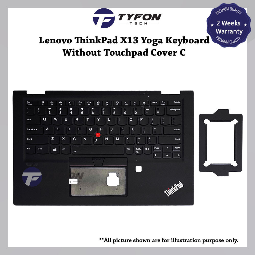 Lenovo ThinkPad X13 Yoga Gen1 Palmrest Keyboard without Touchpad Cover ...