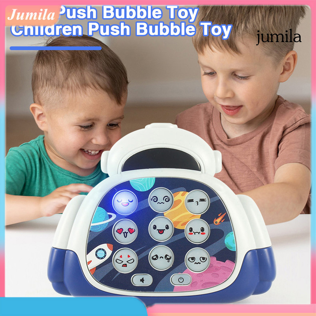 [jum] Cartoon Astronaut Push Bubble Game Light-Up 6 Speed Adjustable ...