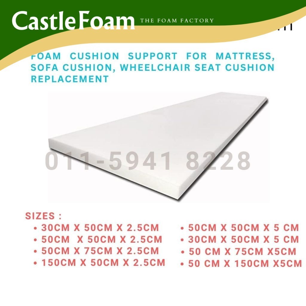 Castle Foam High Density Upholstery Sponge Foam/Cushion Sofa Seat /Span ...