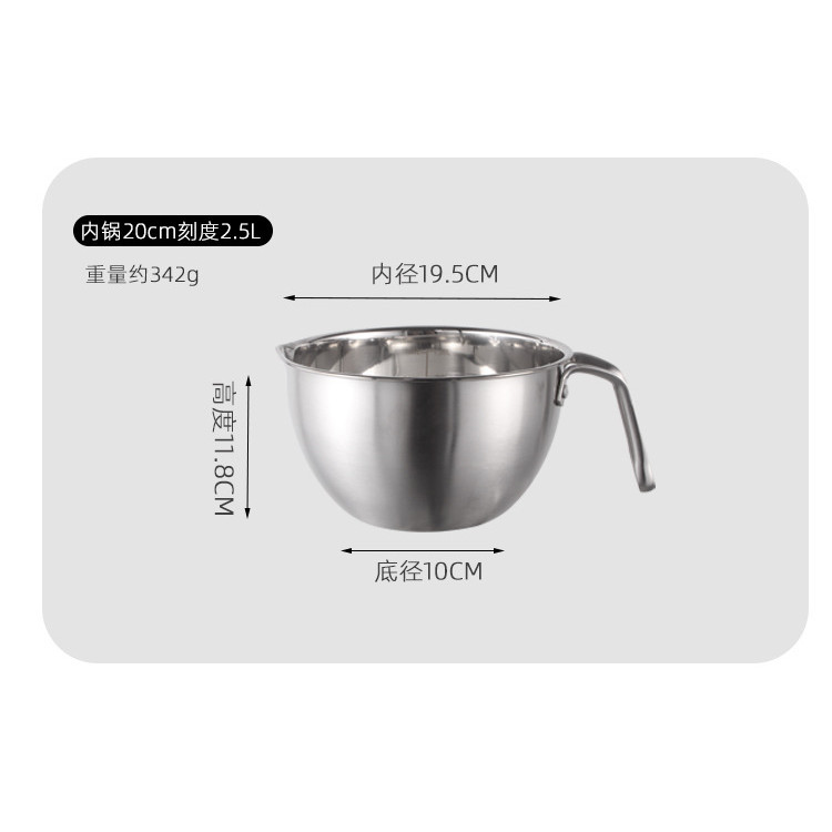 304 stainless steel chocolate melting pot set butter heating pot water ...