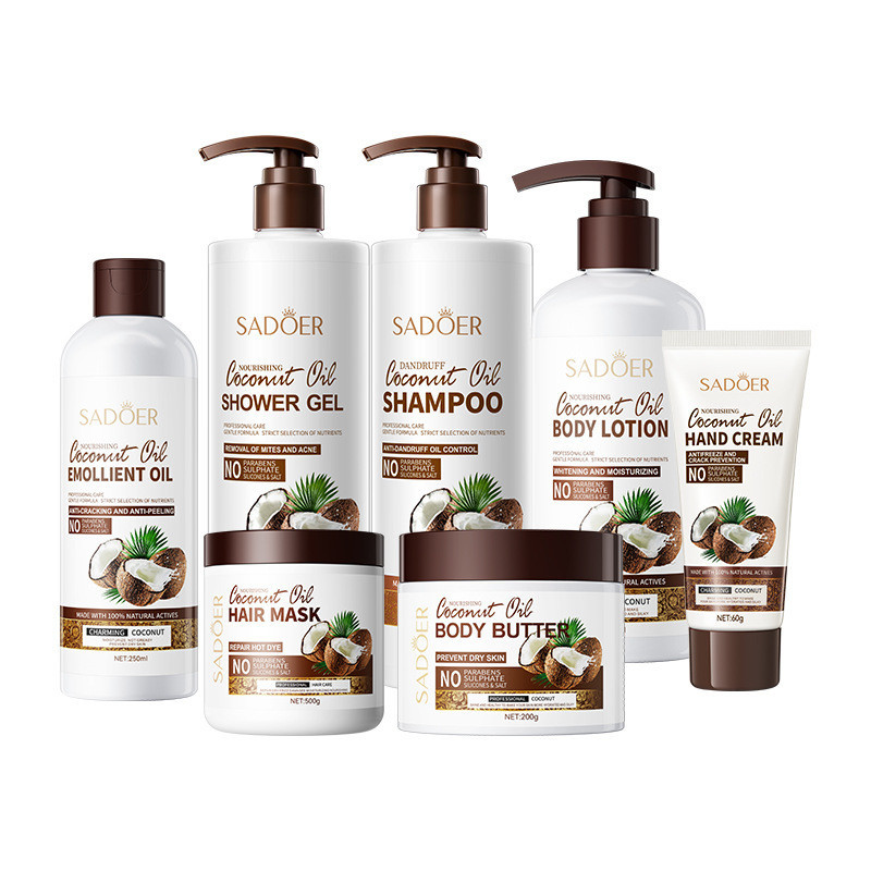 Sadoer Coconut Wash & Care Series Soft Coconut Hair Mask Shower Gel Shampoo | Shopee Malaysia