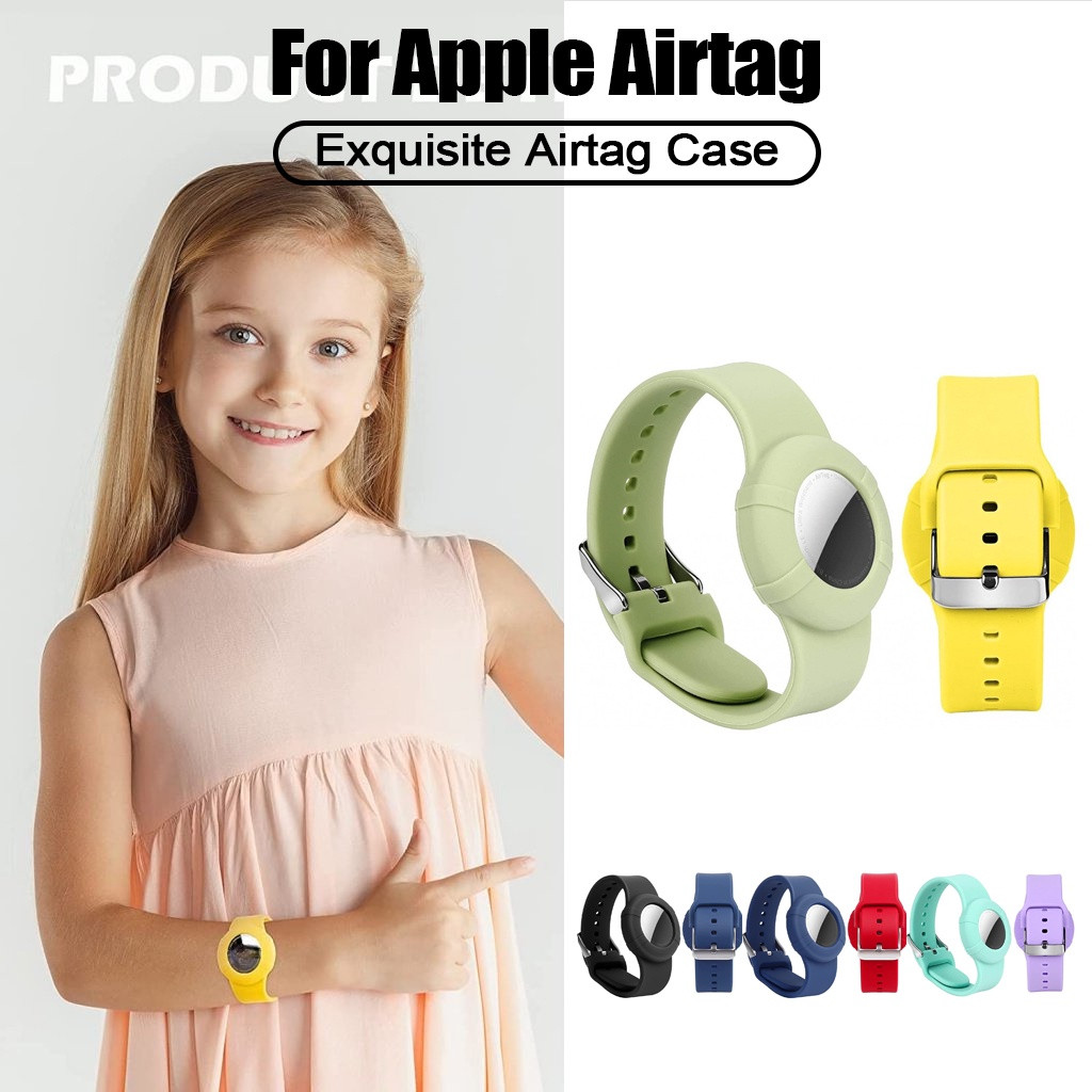 AirTag Bracelet for Kids, Soft Silicone AirTag Wristband Kids ...
