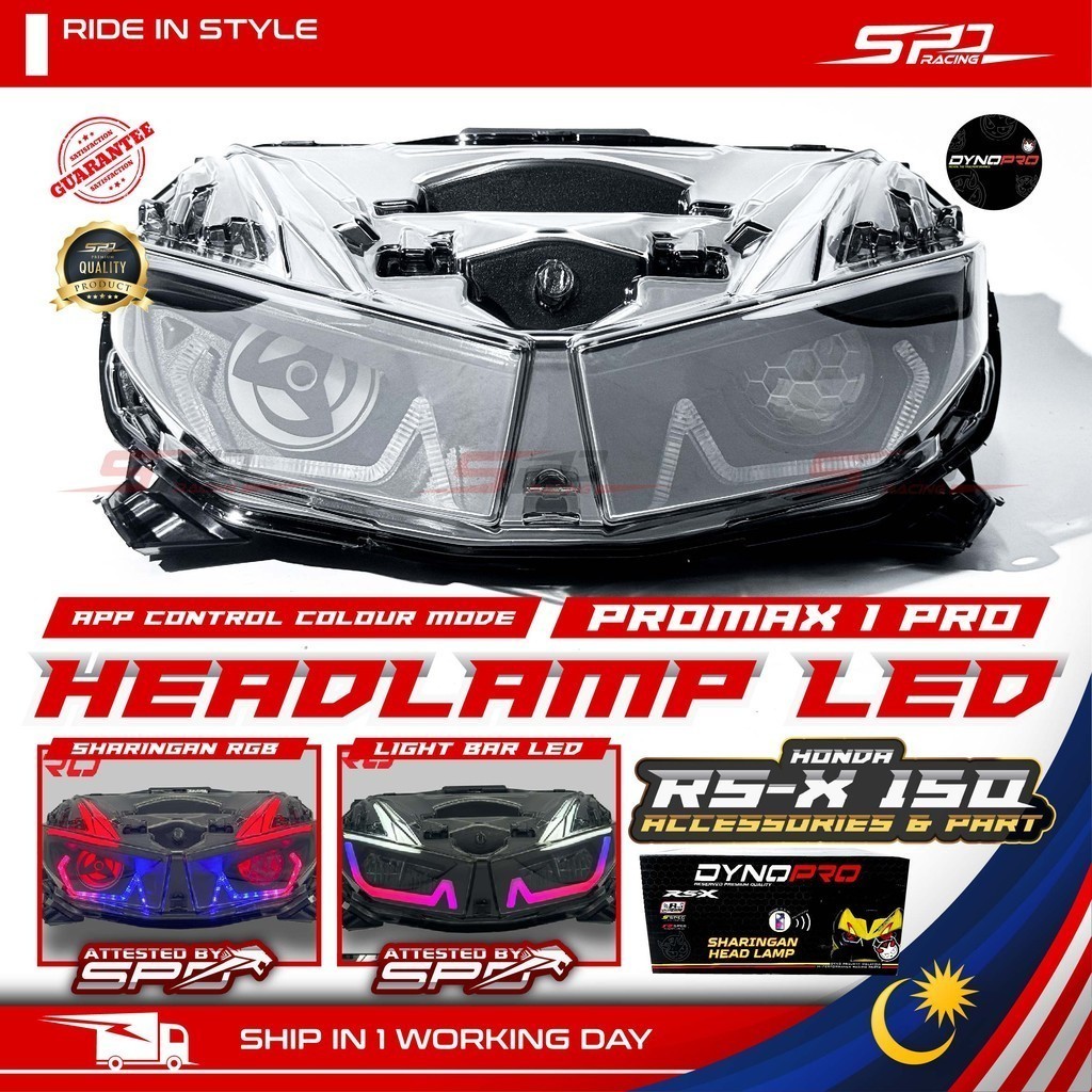 RS-X Headlamp LED I PROMAX I Sharingan RGB / Lighbar LED I APP Control ...