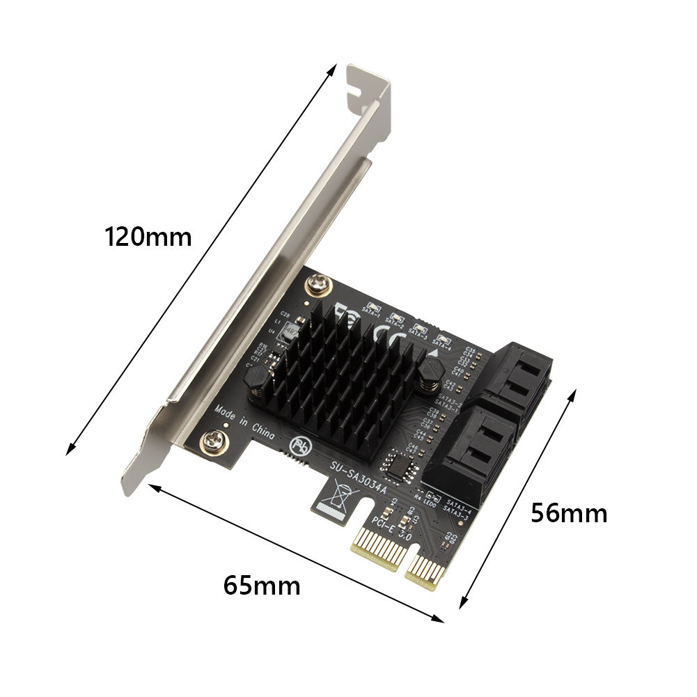 [KidsDreamMall.my] PCIe SATA Adapter 4 Port SATA III to PCI Express 3.0 ...