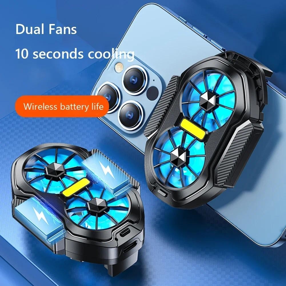 Universal Phone Cooler Phone Cooling Fan Dual Fan Cooling USB ...