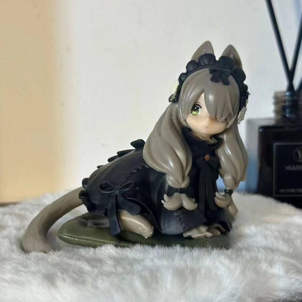 RIBOSE STAR Anime Figure Cute Tabby Cat PVC Action Figure Tea Time Cats ...