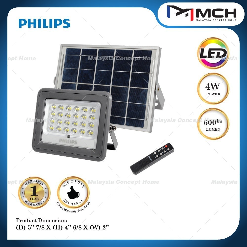 [ PHILIPS ] Essential SmartBright Solar Flood Light LED6 / LED9 / LED15 Solar flood lighting kit ...