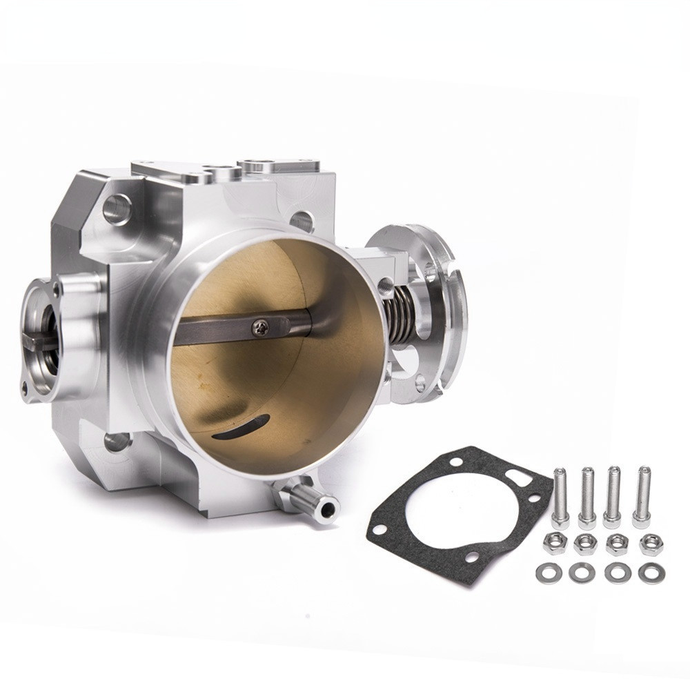 High Flow Aluminum Silver Intake Manifold 70mm Throttle Body ...