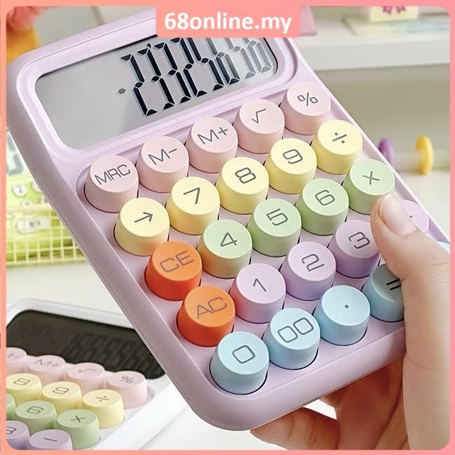 [Johor Seller] 12 Digits Candy Style of Calculator Large Display ...