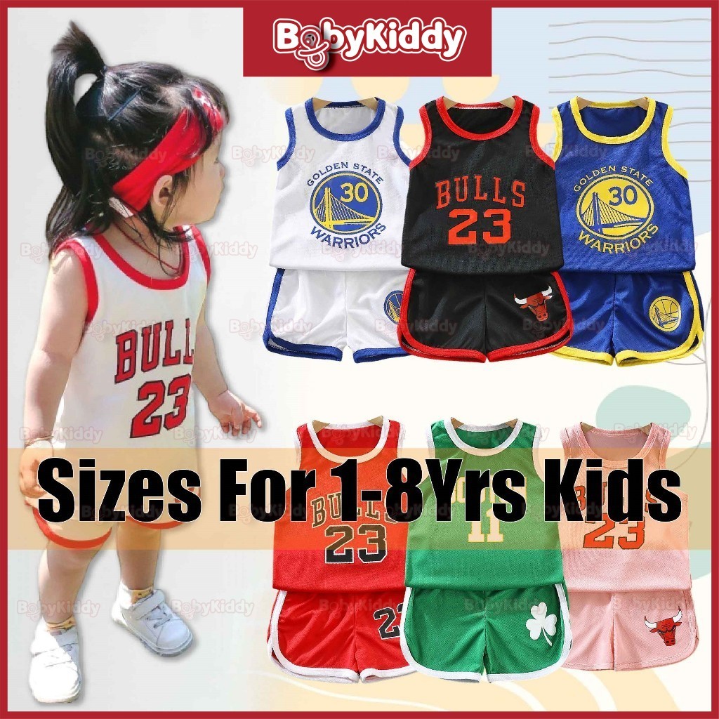 (1-8years) 2pcs Kids Sleeveless Basketball Vest Set Sport Singlet Set ...