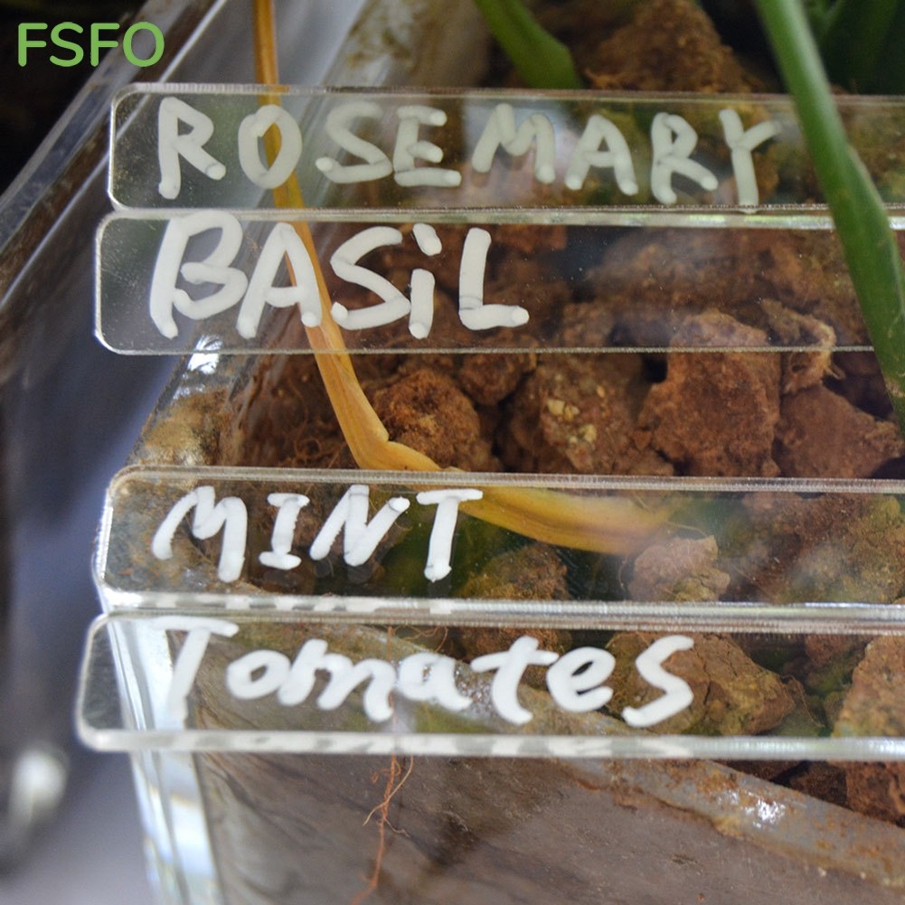 FSFO| Herb Signs Plant Label Eco-friendly Acrylic Plant Tag T-Type ...